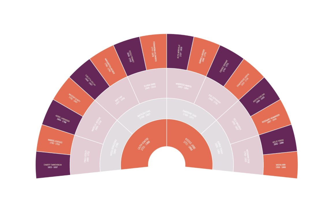 Fan Chart (Genealogy) | Data Viz Project